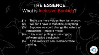 Inclusive banking: creating peer-to-peer transactions with assets | PPT