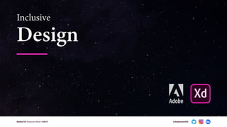 Inclusive Design: using colour blind simulation. Stephanie Maier, UX / UI Evangelist at Adobe | PPT