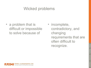 Inclusive Design and Wicked Problems | PPT