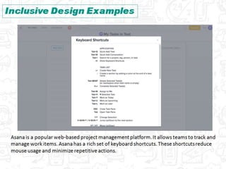 Inclusive Design - Designing for the Full Range of Human Diversity | PPTX