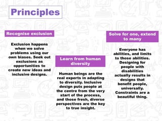Inclusive Design - Designing for the Full Range of Human Diversity | PPTX