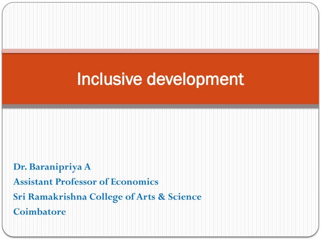 Inclusive Development, Principles of Inclusive Development | PPT