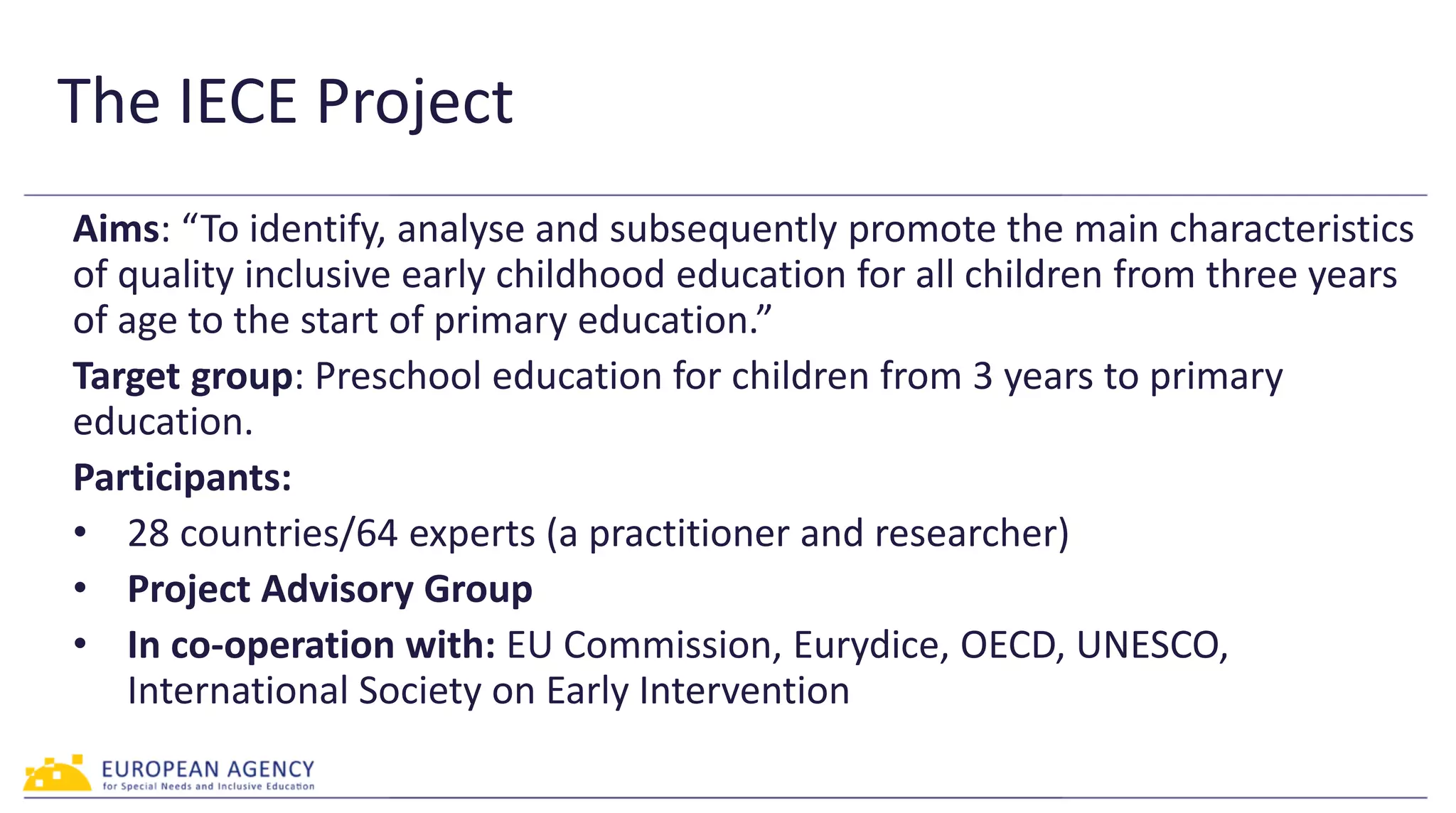 Inclusive Early Childhood Education project | PPTX