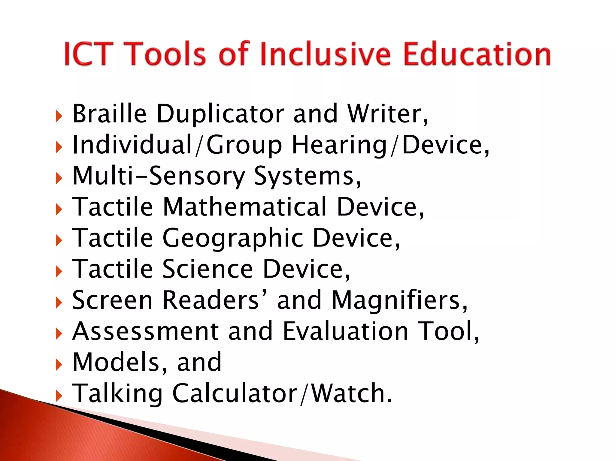 ICT in Inclusive Education | PPTX