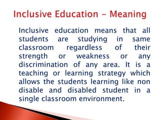 ICT in Inclusive Education | PPTX