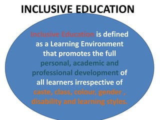 Inclusive education | PPTX