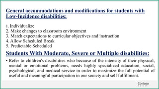 Low incidence disabilities in special students | PPT