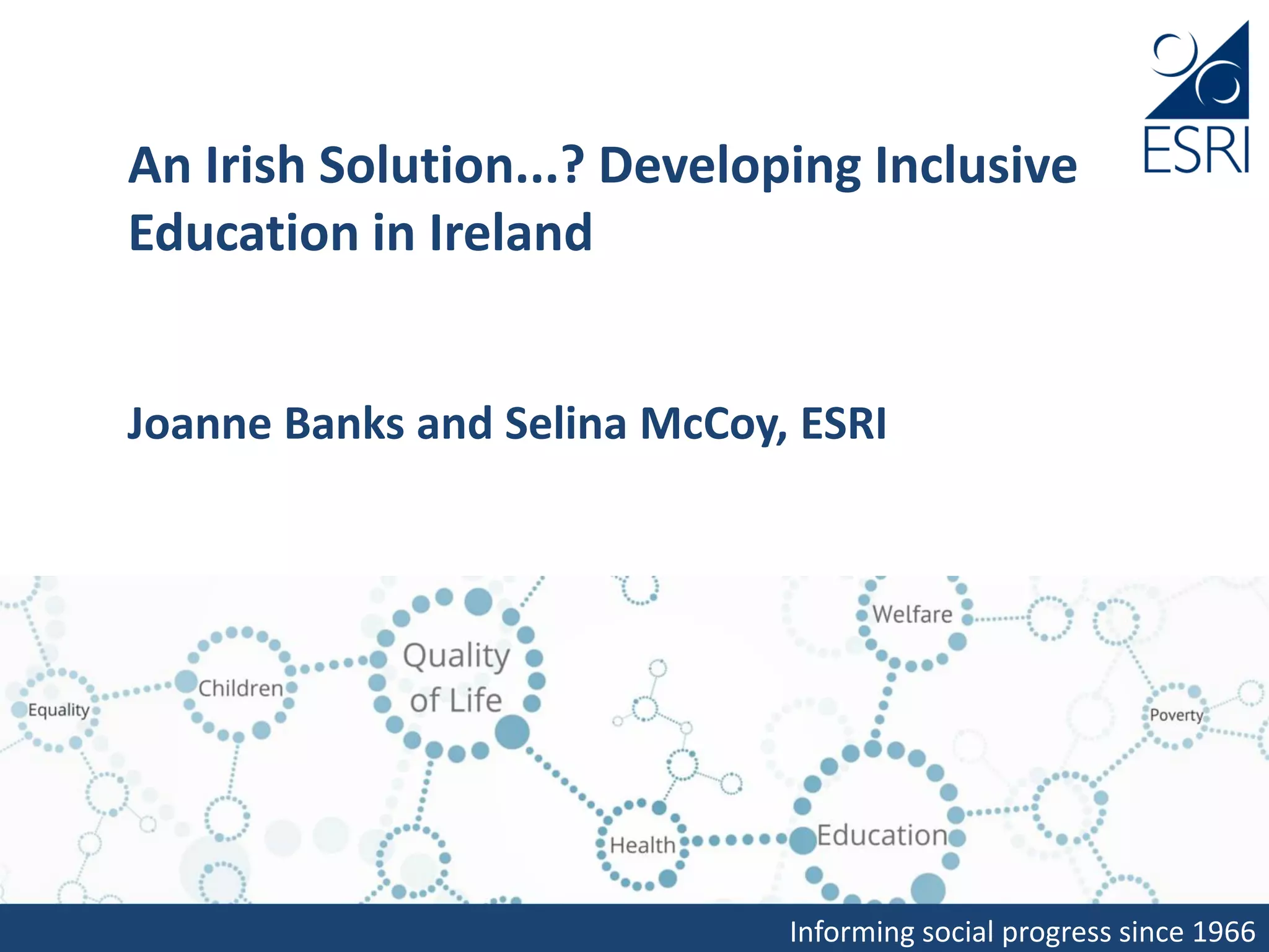 An Irish Solution? Developing Inclusive Education in Ireland | PDF