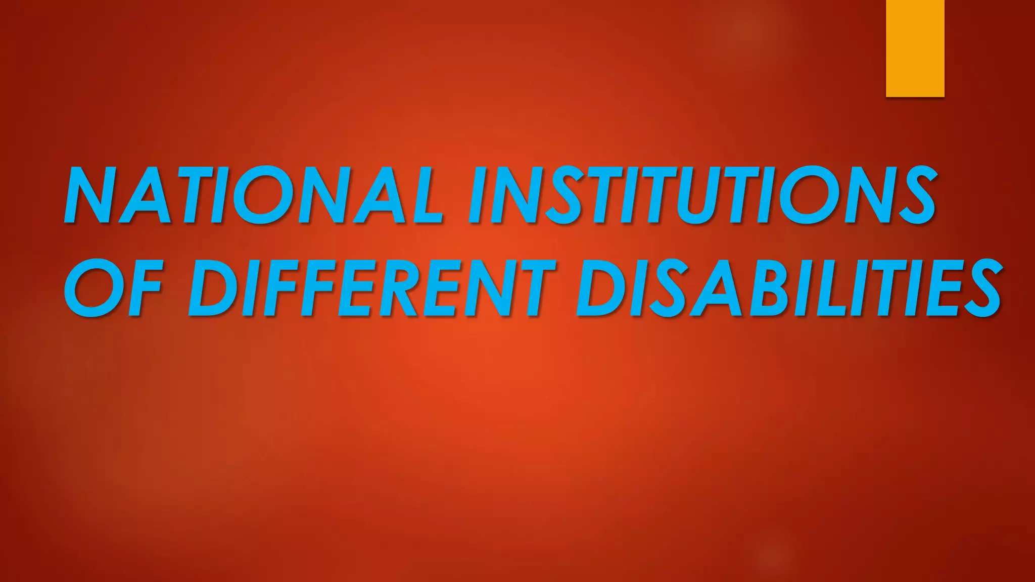national institutes of different disabilities | PDF