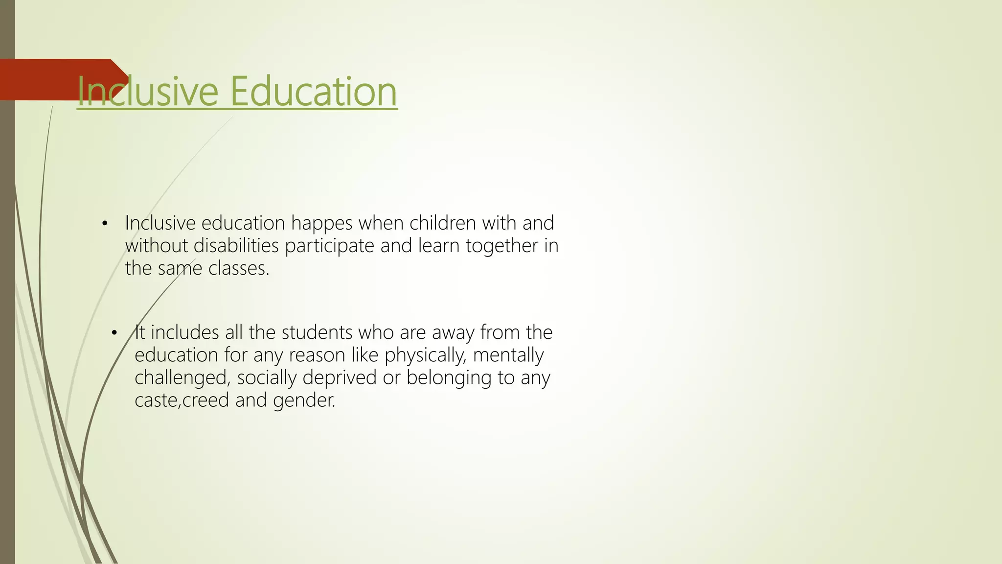 Inclusive education. | PPTX