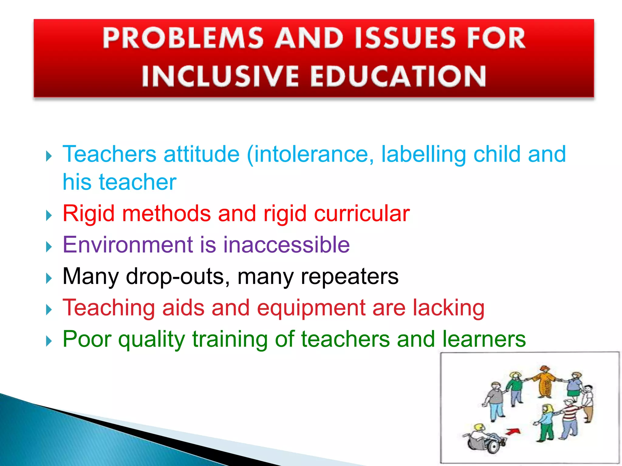 Inclusive education - Definition, concept and significance of Inclusive education,Issues and ...