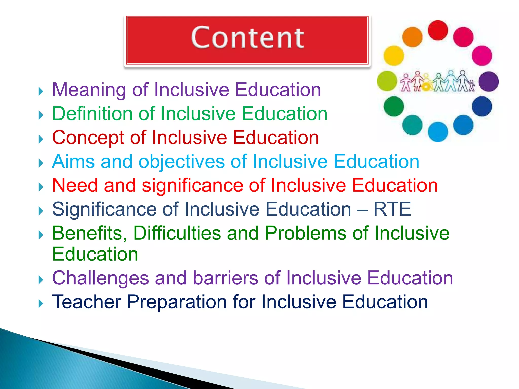 Inclusive education - Definition, concept and significance of Inclusive education,Issues and ...