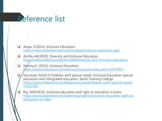 Inclusive education | PPTX