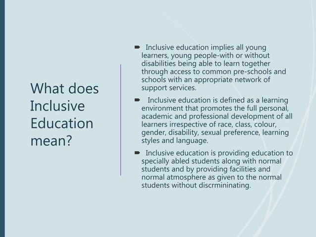 Inclusive education | PPT
