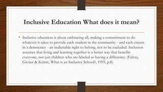 Inclusive education | PPTX