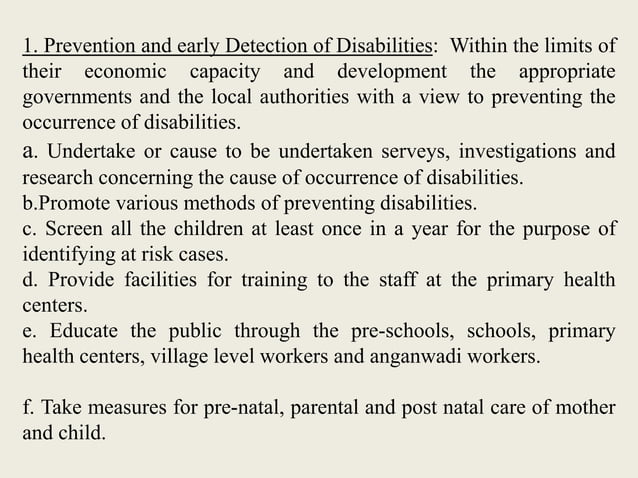 person with disability act (PWD - 1995) | PPTX