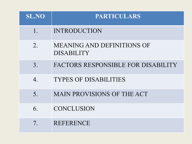 person with disability act (PWD - 1995) | PPTX