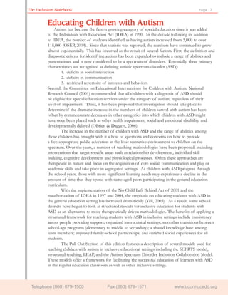 Inclusive education and autism | PDF