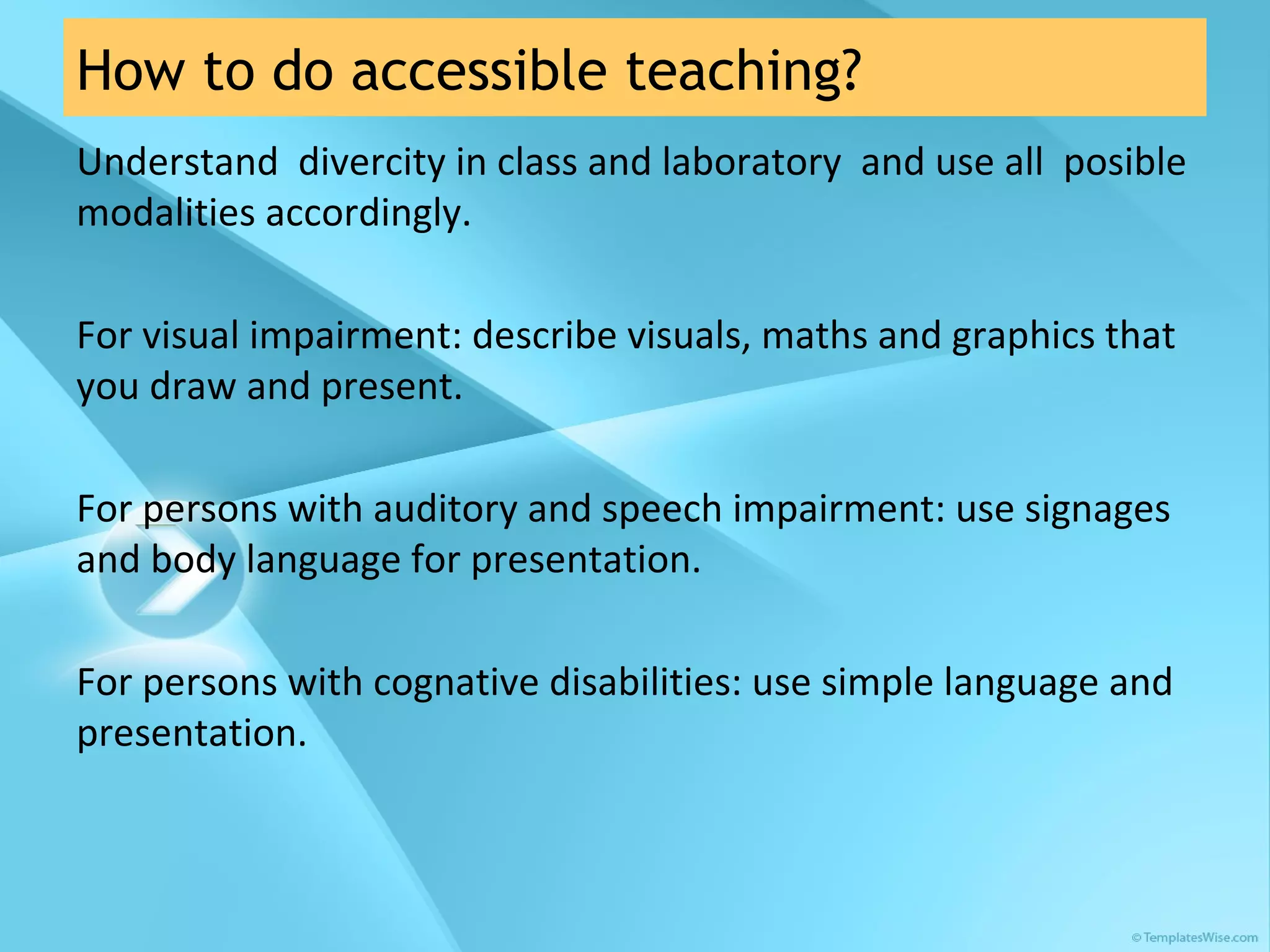 Inclusive education for persons with disabilities | PPT