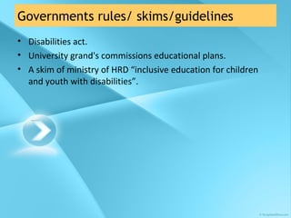 Inclusive education for persons with disabilities | PPT