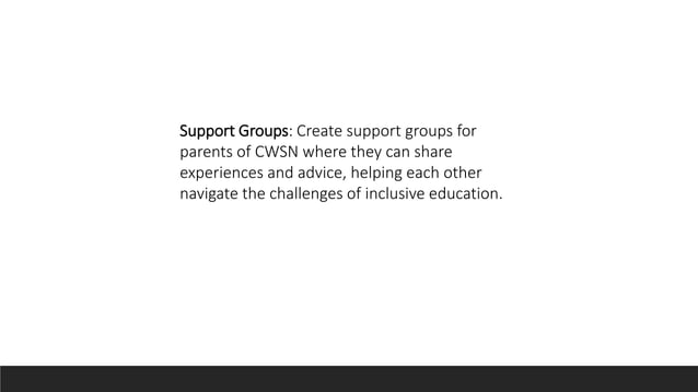 Inclusive education; involvement of parents and communities in ...