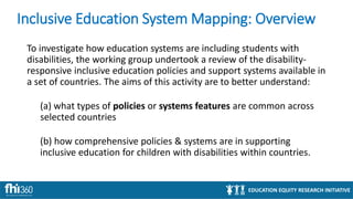 Disability-responsive inclusive education policy and systems mapping | PPT