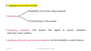 Curriculum Adjustment and Adaptations for the Disabled Children | PDF