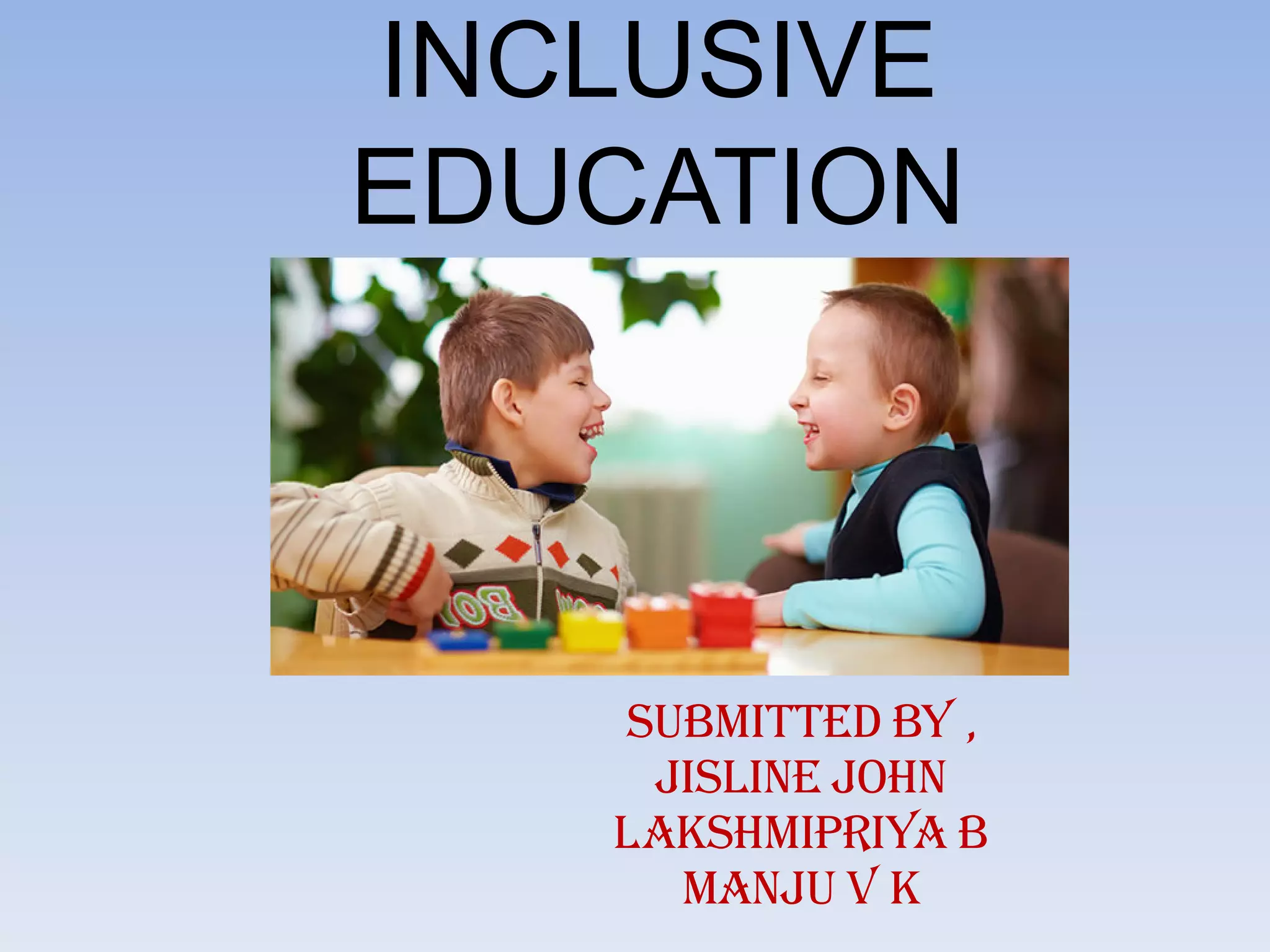 Inclusive education ppt | PDF