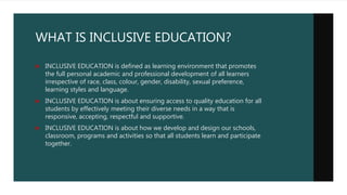 Inclusive education | PPT