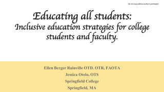 Inclusive education strategies | PDF
