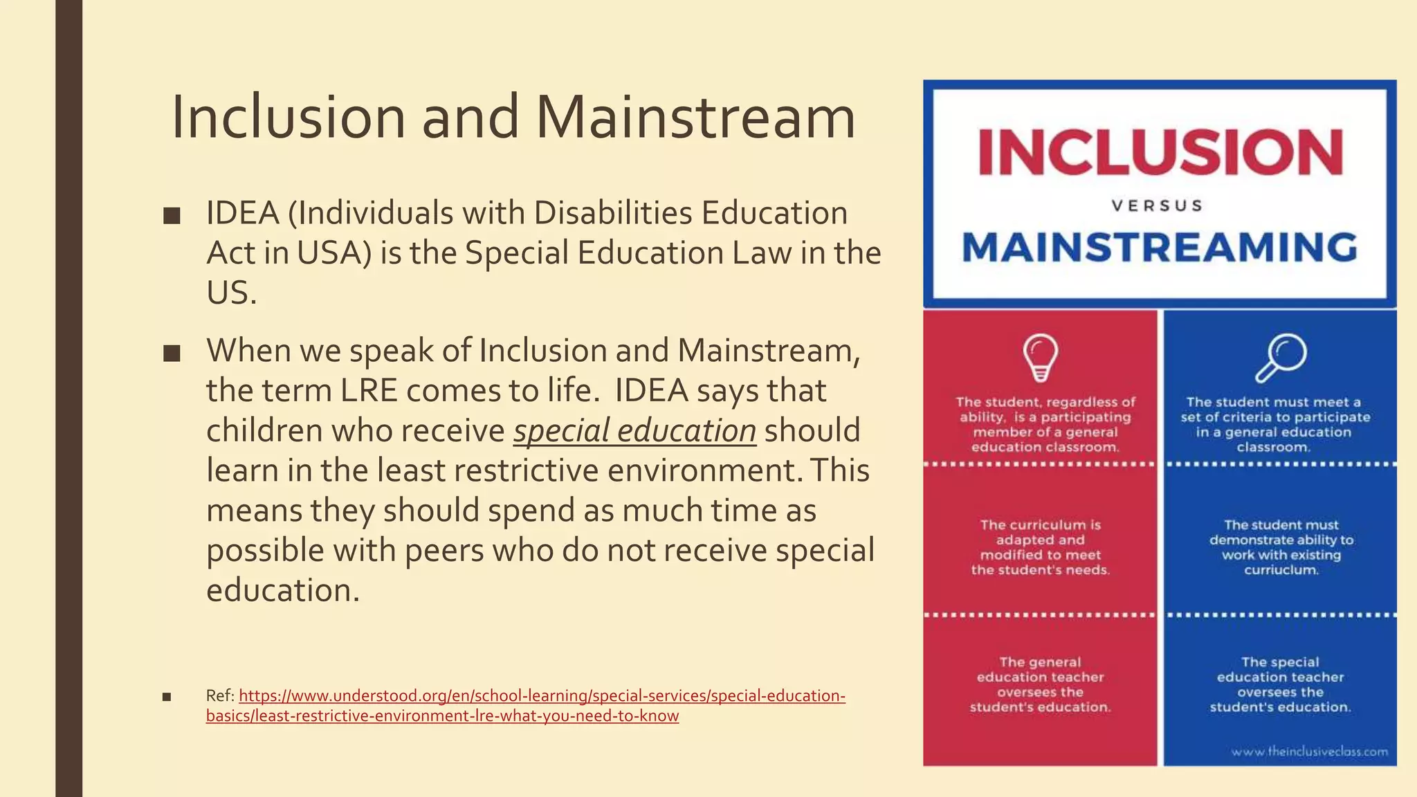 Inclusive education system in Sped Philippine Setting | PPTX