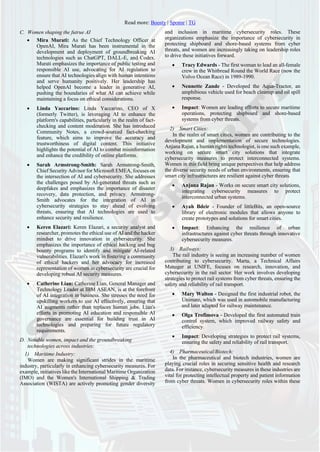 Inclusive Innovators from smart cities to cyberbiosecurity. Women clean up the forefront of the ...