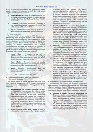 Inclusive Innovators from smart cities to cyberbiosecurity. Women clean up the forefront of the ...