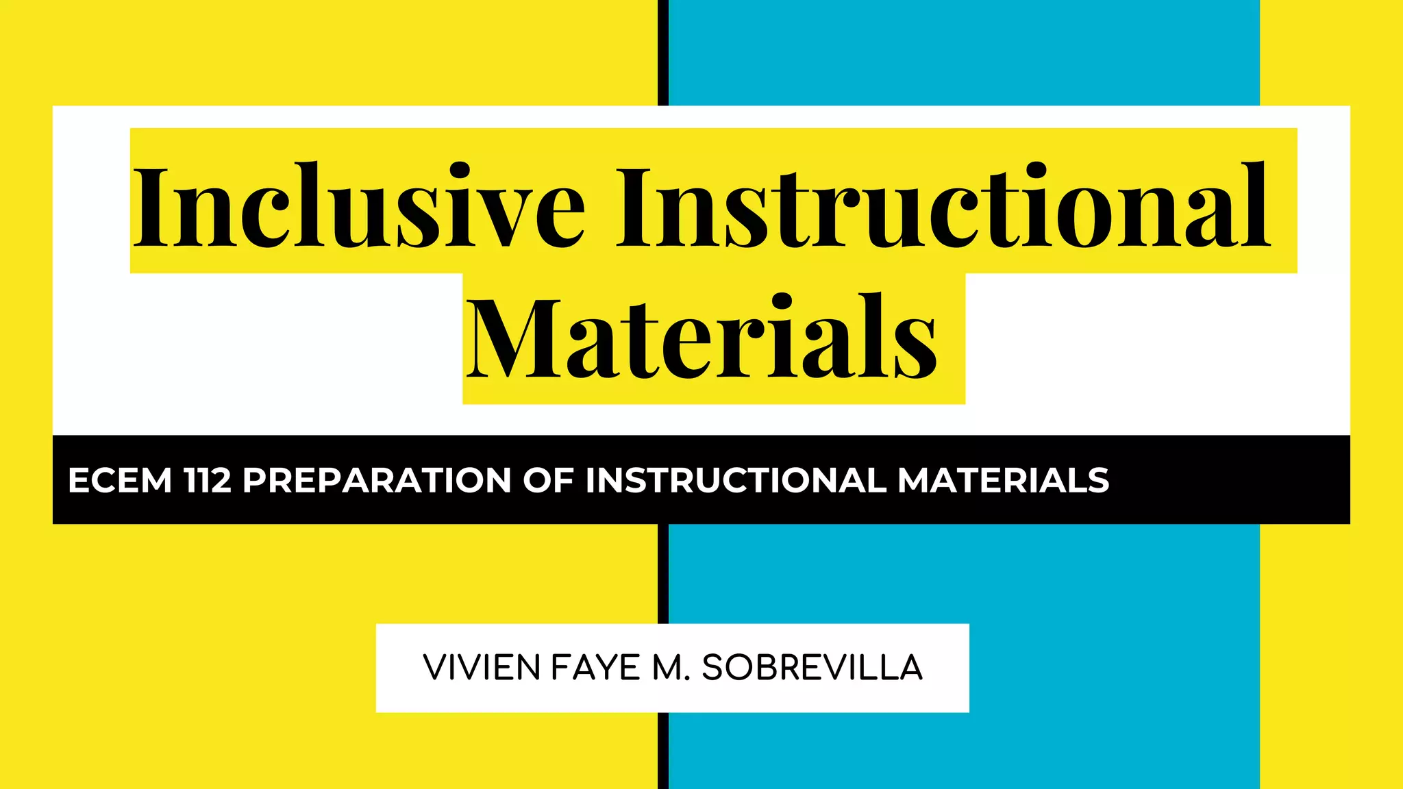 Inclusive instructional materials (1) | PPTX
