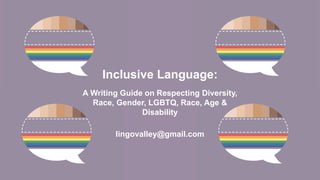 Inclusive language | PPTX