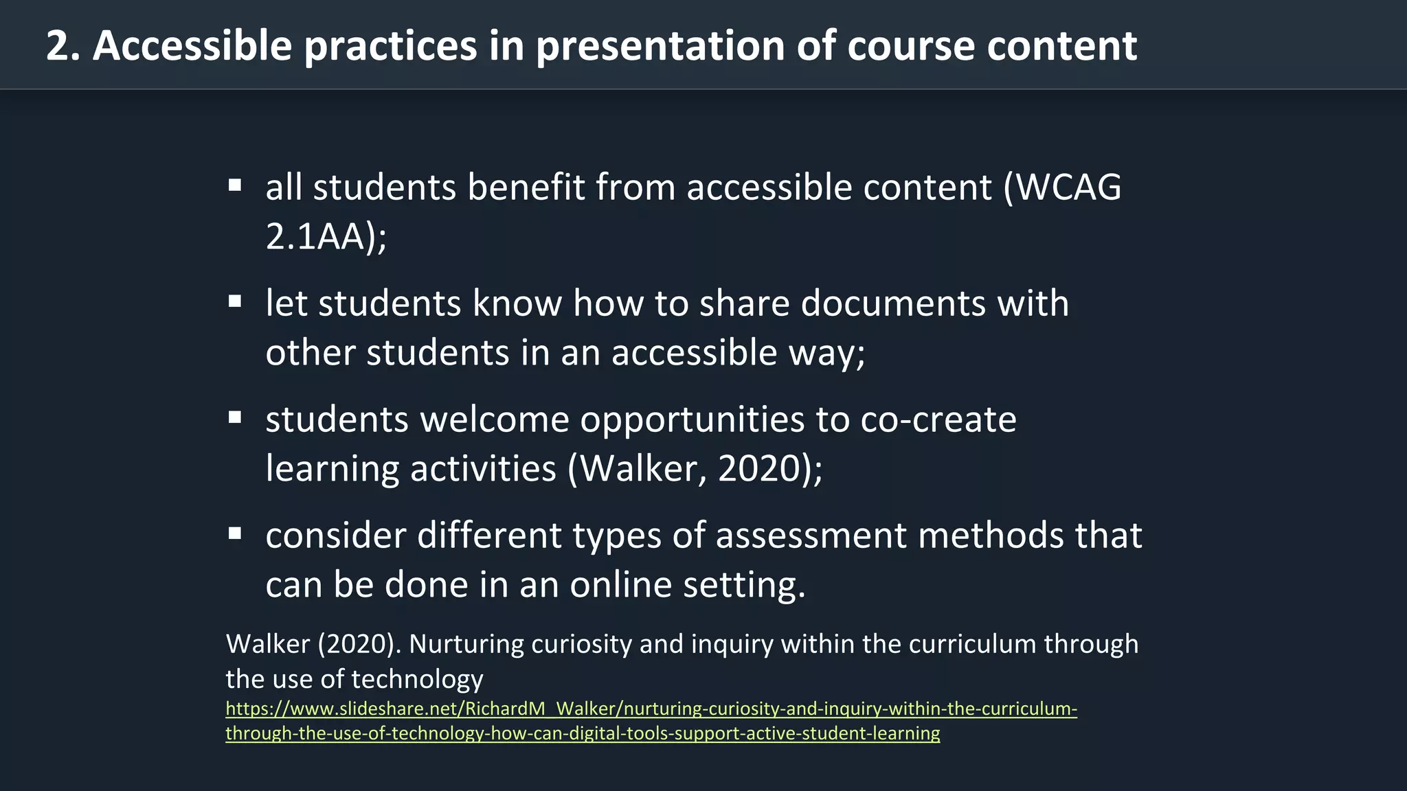 Inclusive learning design for Online Learners | PPTX