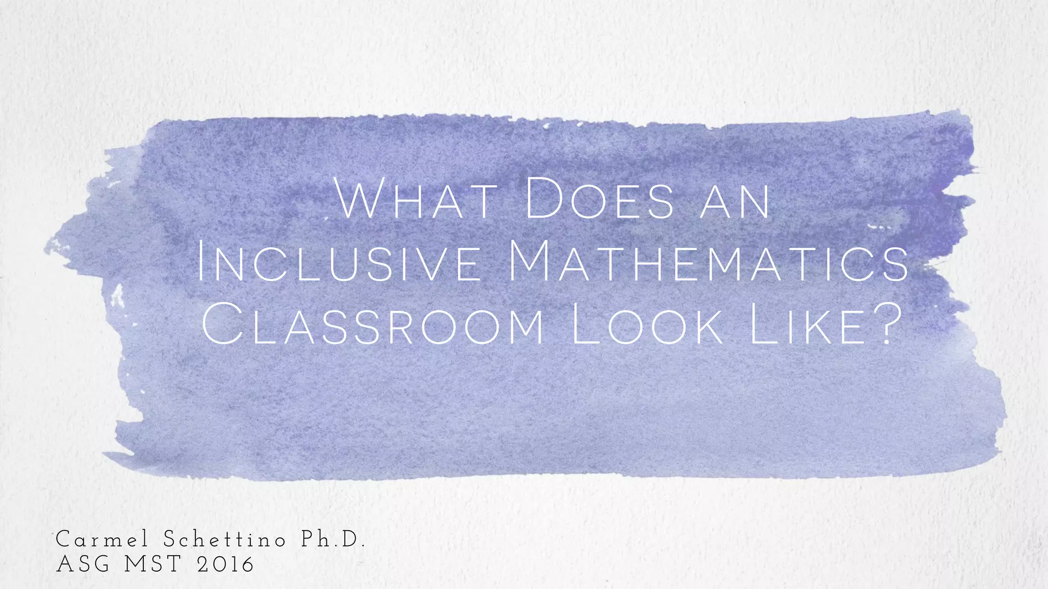 What Does an Inclusive Math Classroom Look Like? | PDF
