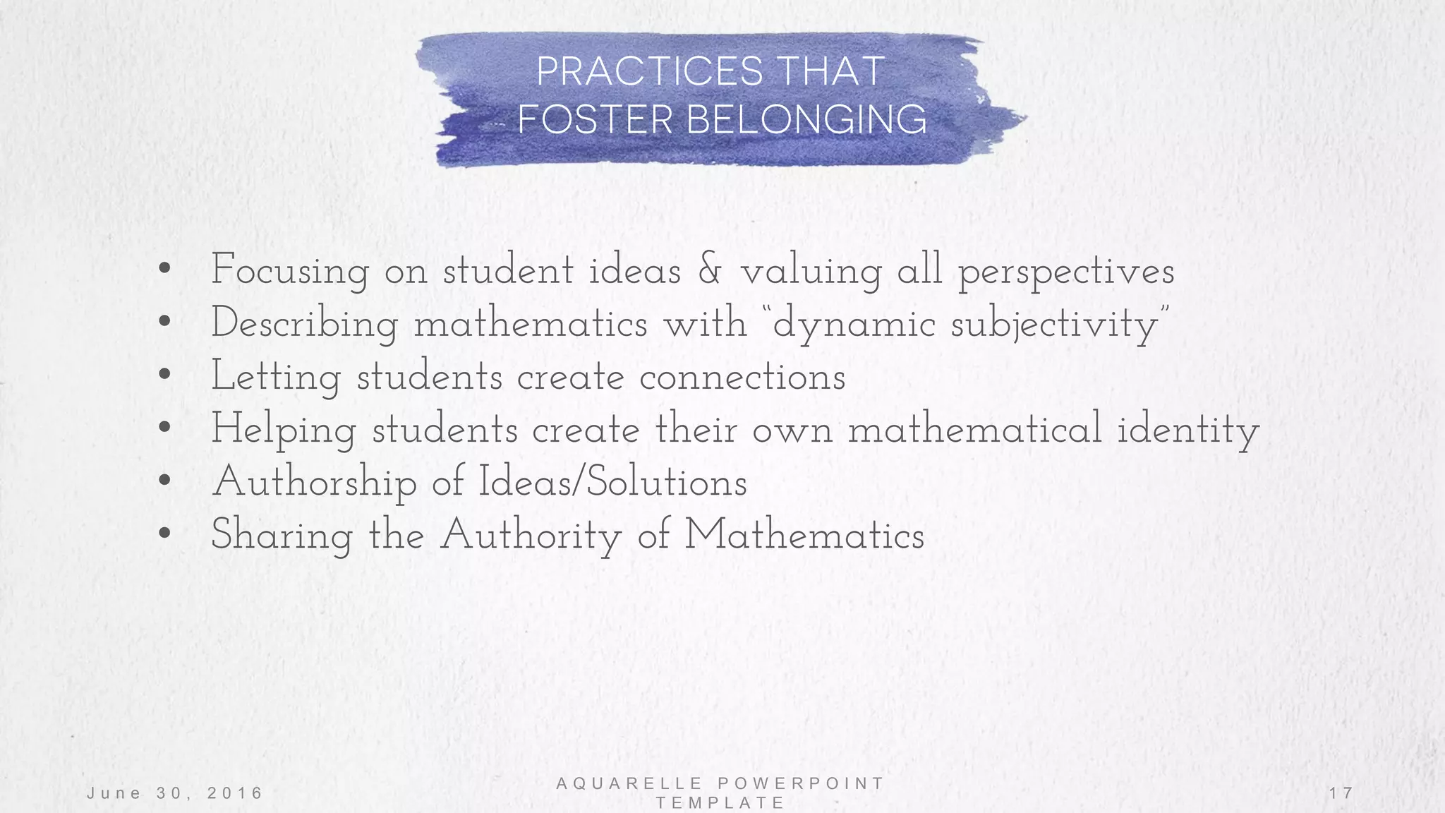 What Does an Inclusive Math Classroom Look Like? | PDF