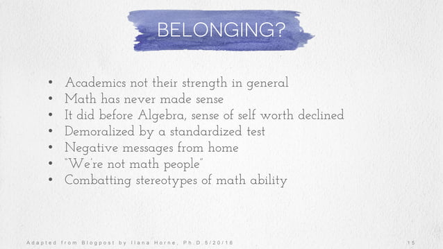 What Does an Inclusive Math Classroom Look Like? | PDF