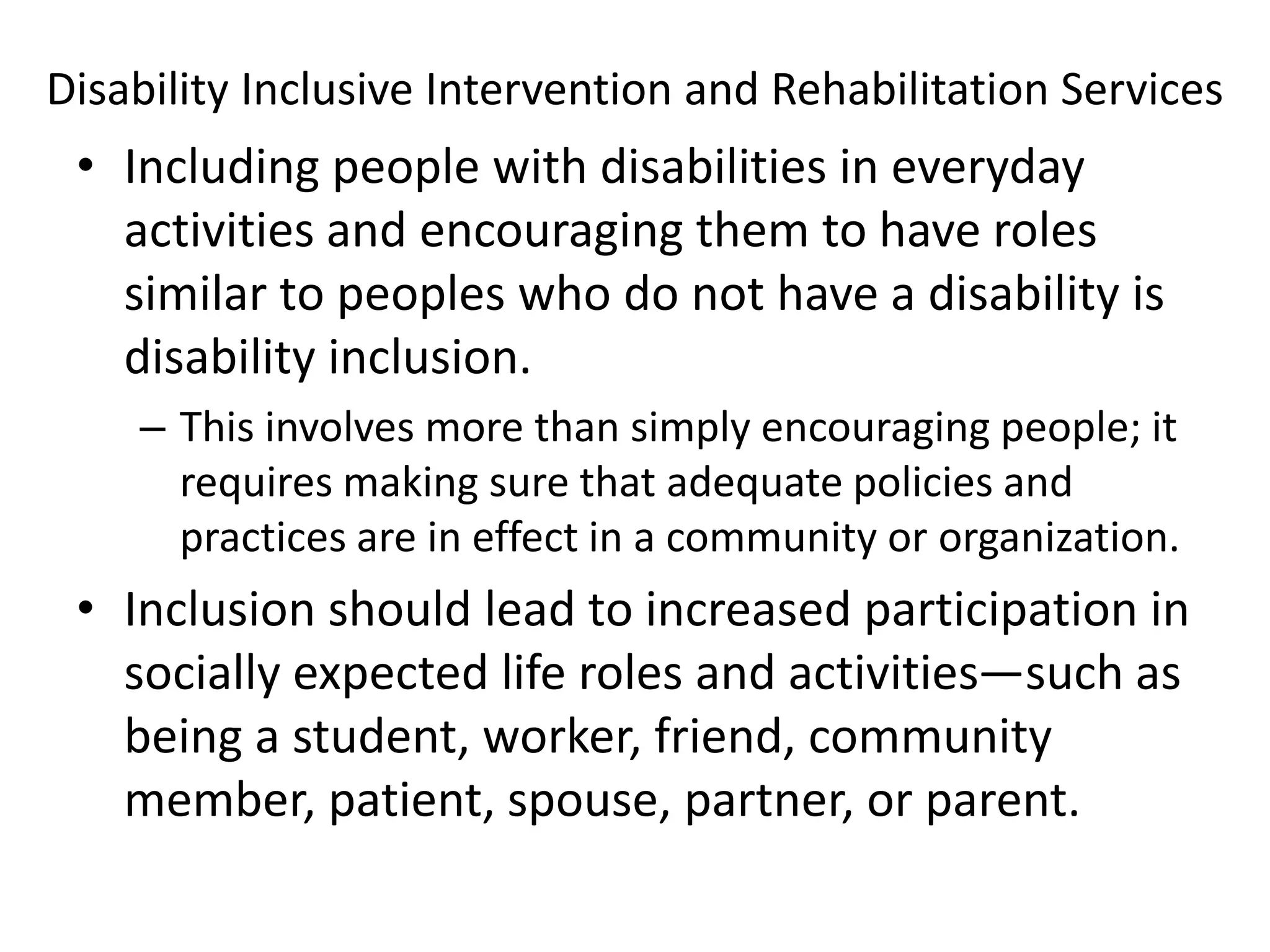 Inclusiveness Chapter three identification and differentiated services ...