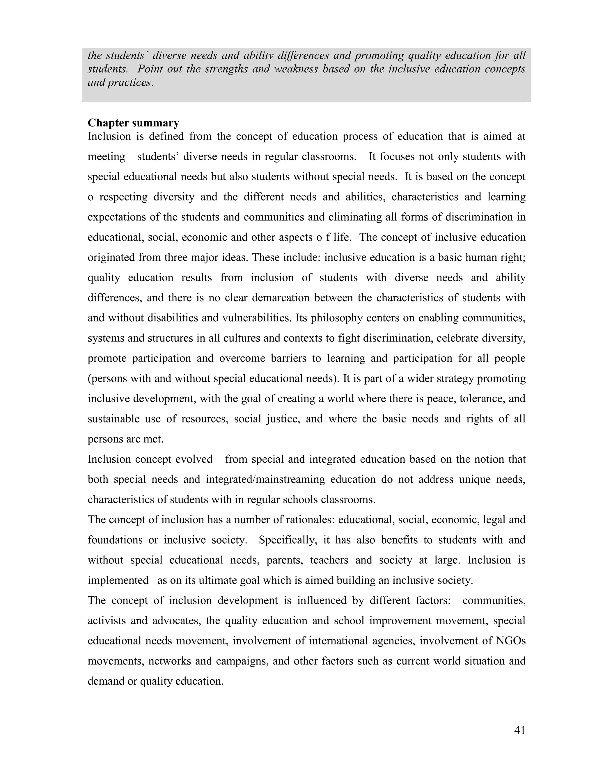 INCLUSIVENESS Module.pdf | Special Needs Kids | Parenting