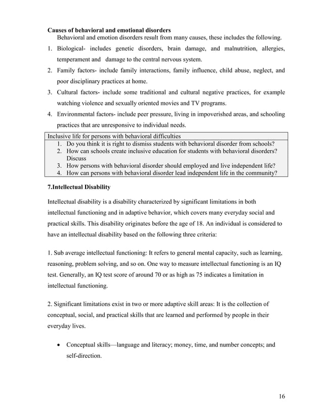 INCLUSIVENESS Module.pdf | Special Needs Kids | Parenting