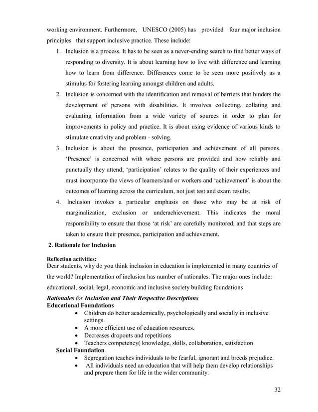 INCLUSIVENESS Module.pdf | Special Needs Kids | Parenting