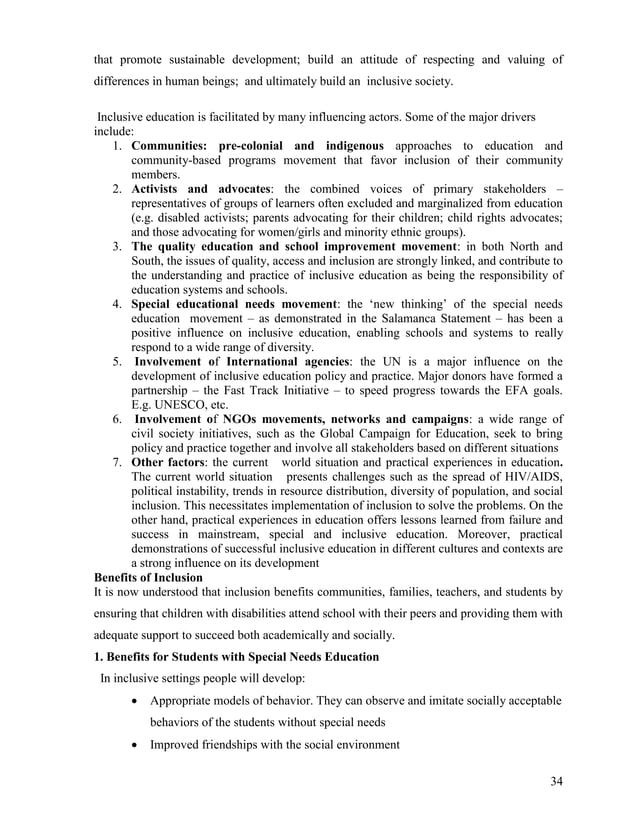 INCLUSIVENESS Module.pdf | Special Needs Kids | Parenting