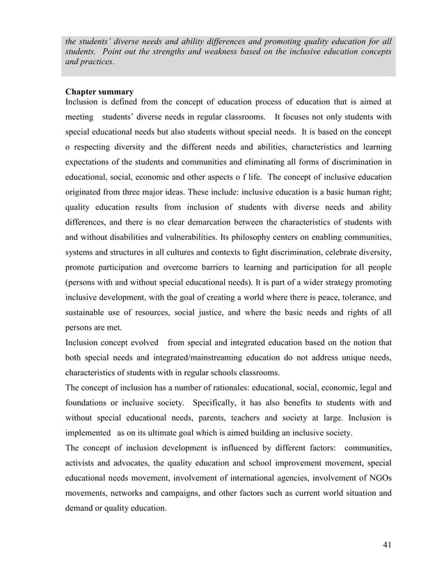 INCLUSIVENESS Module.pdf | Special Needs Kids | Parenting