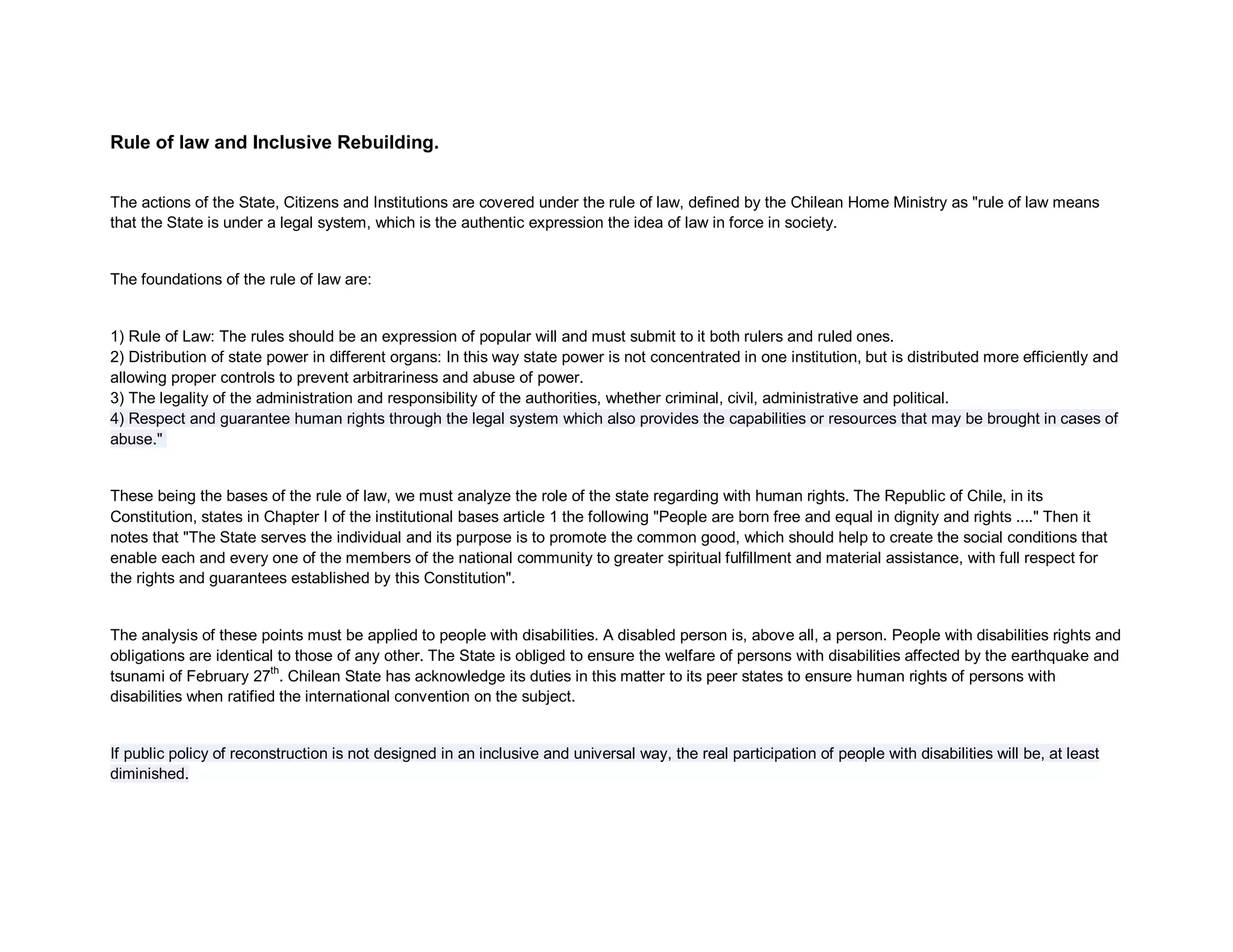 Inclusive rebuilding proposal final edition | PDF