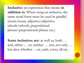 Inclusives or Correlative Conjunction | PPTX