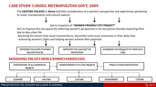 Concept of Gender-Based Inclusive urban planning for Urban Areas | PPTX