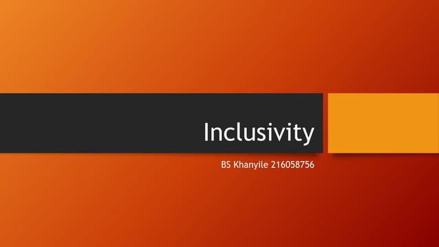 Inclusivity | PPT