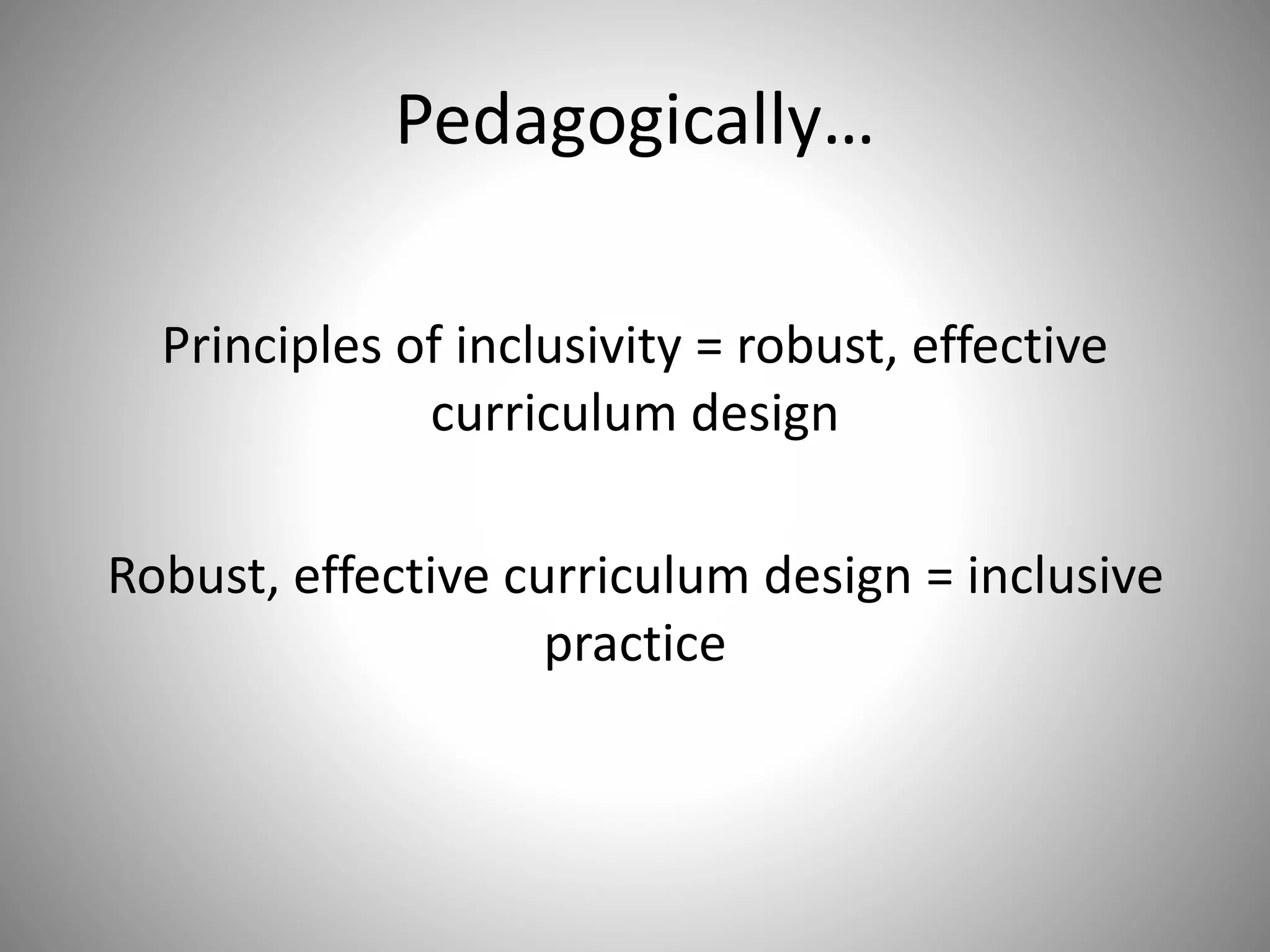 Inclusivity curriculum design | PPTX